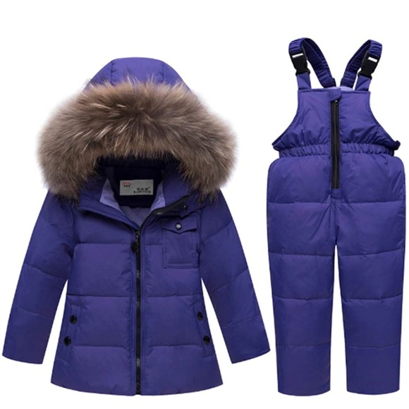 Matching Sets | 224 Two Piece Snowsuit Hooded Puffer Down Jacket Coat With Ski Bib Pants | Poshmark